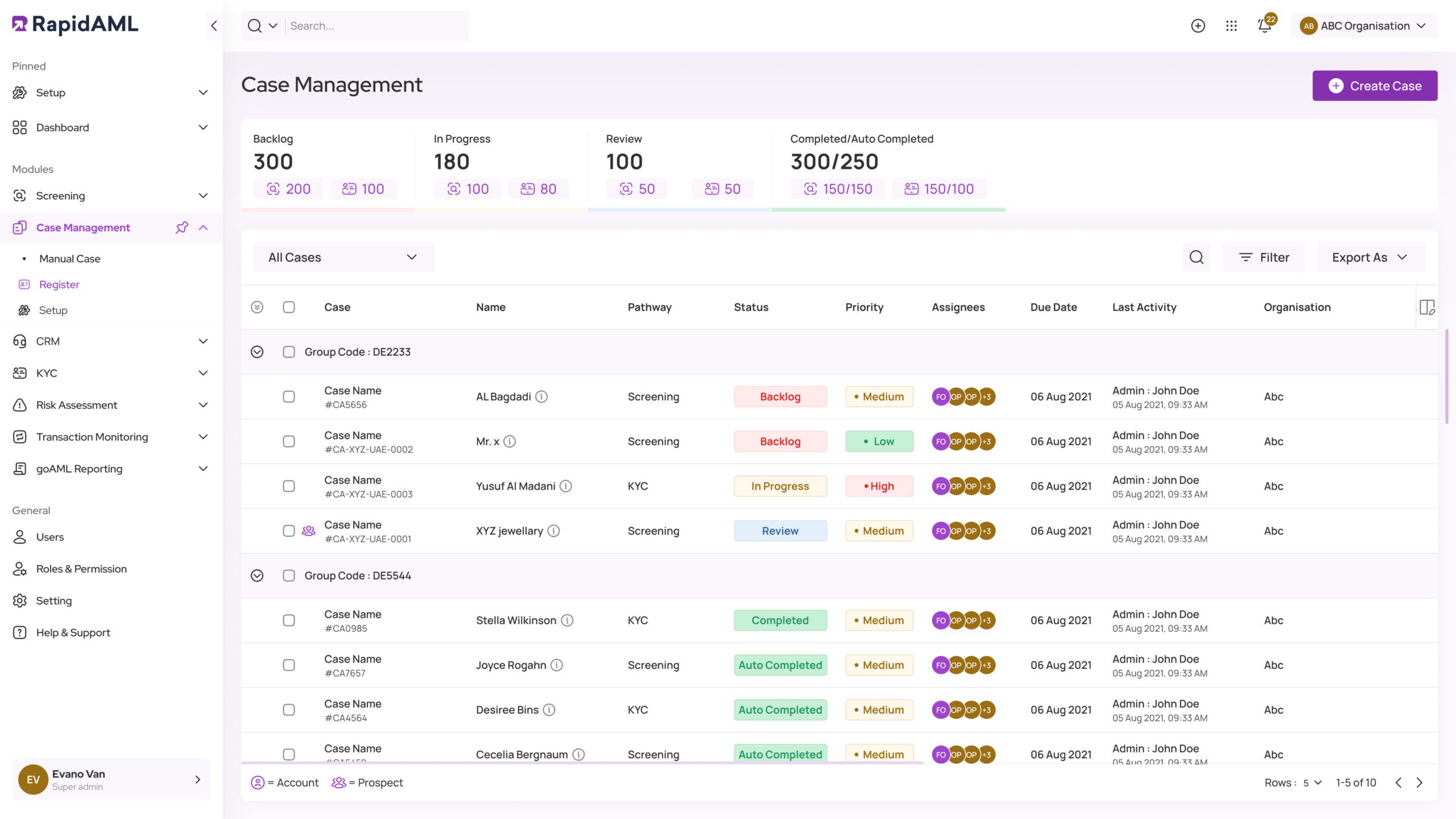 AML Software | RapidAML